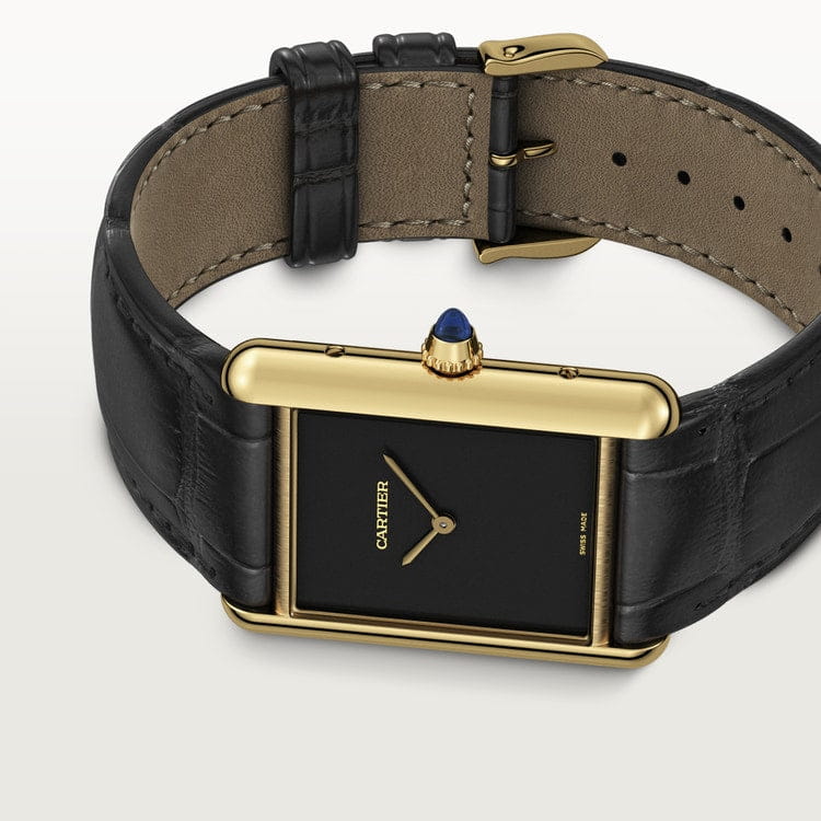 Cartier Watch | 34mm Cartier Tank Louis Onyx Men's Watch | Medusa Jewelry
