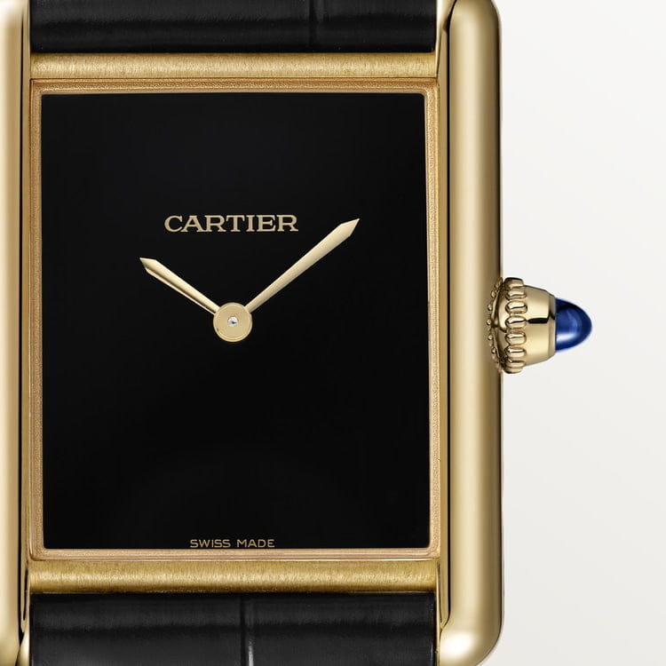 Cartier Watch | 34mm Cartier Tank Louis Onyx Men's Watch | Medusa Jewelry