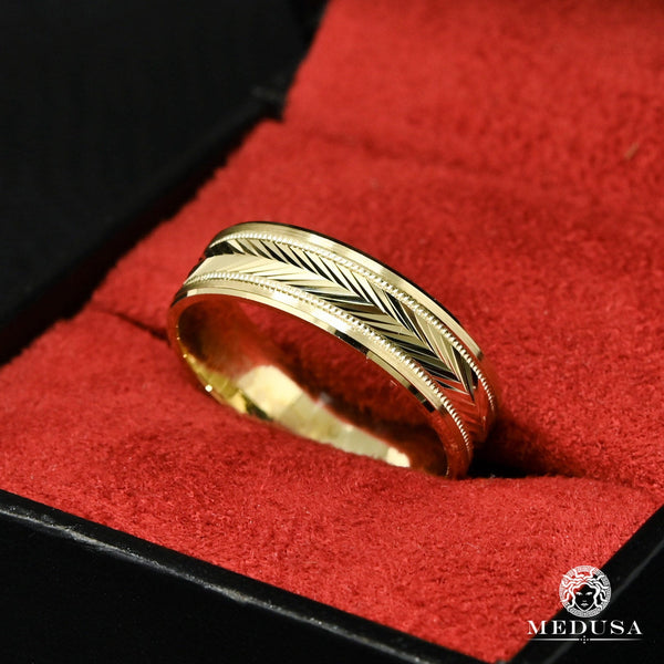 10K Gold Ring | H20 Ring Yellow Gold MED103 Men's Ring | Medusa Jewelry