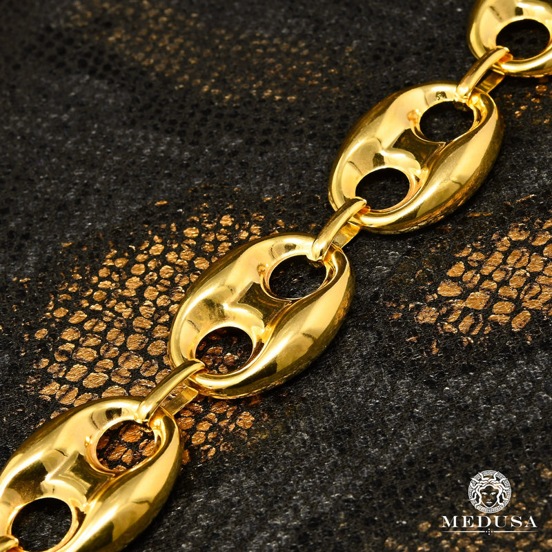 Chaîne en Or 10K | 16mm Gucci Puff Link Chaîne | Bijoux Medusa