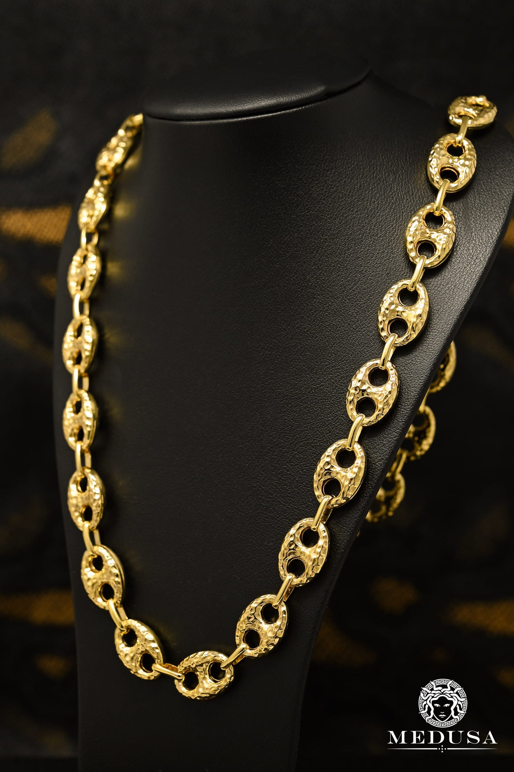 Chaîne en Or 10K | 16mm Gucci Nugget Chaîne | Bijoux Medusa
