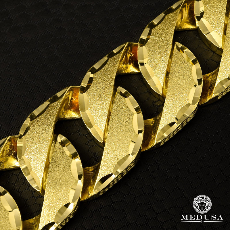 10K Gold Bracelet | 21mm Miami M-Jumbo Bracelet Men's Bracelet | Medusa ...