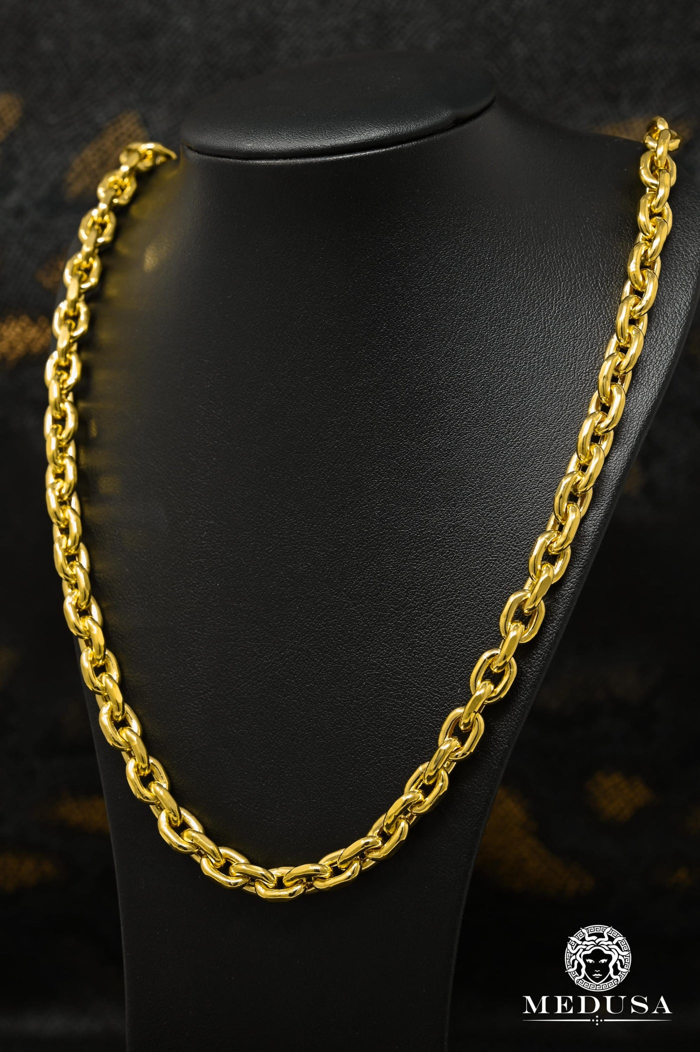 Chaîne en Or 14K | 12mm Anchor Chain Chaîne | Bijoux Medusa