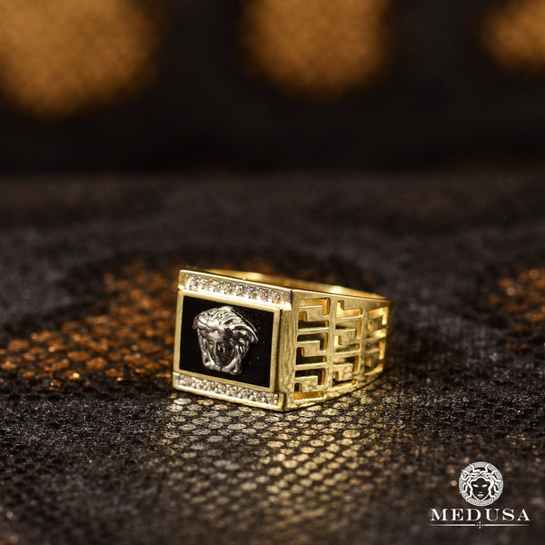 10K Gold Ring | Glam H10 Men's Ring | Medusa Jewelry