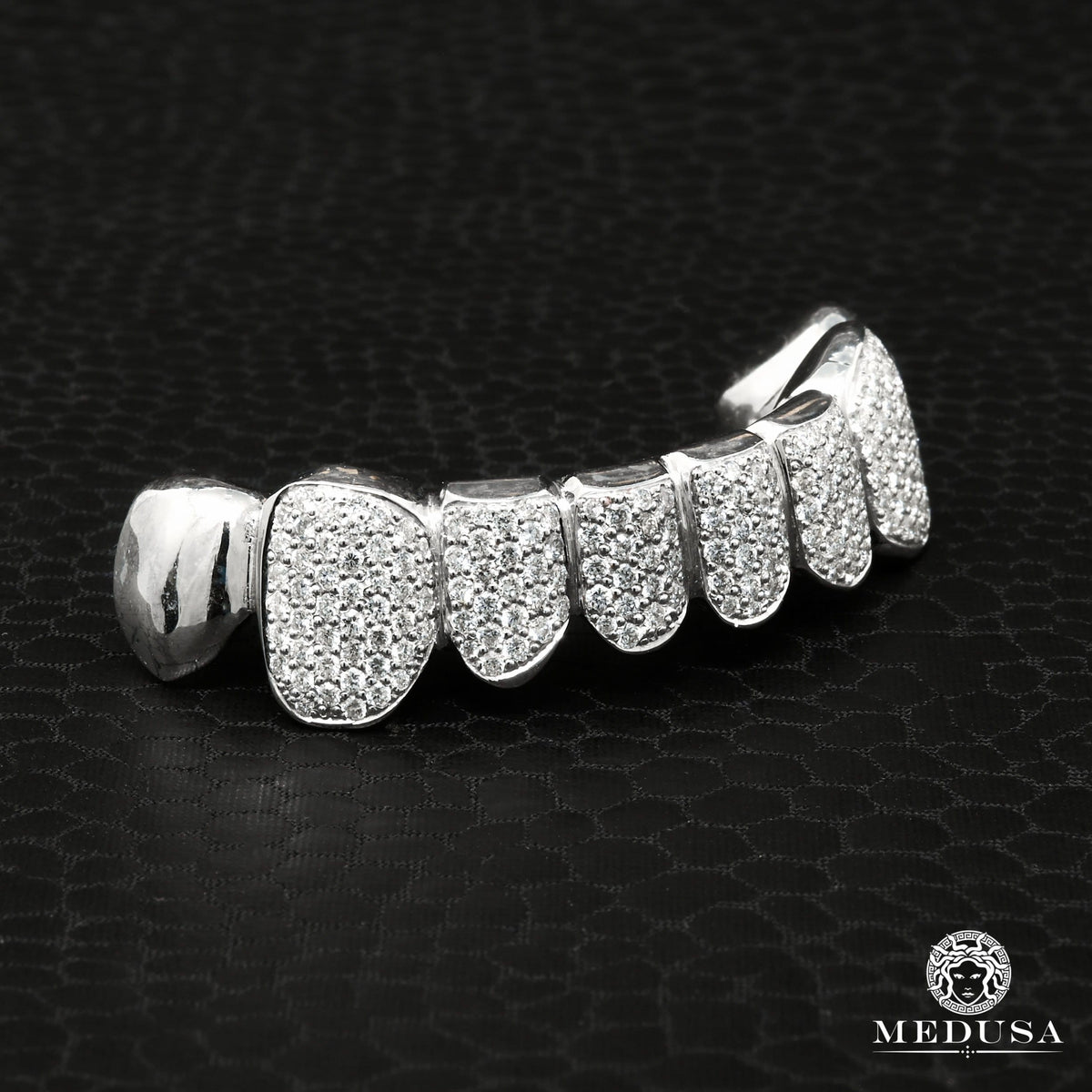 Grillz Custom en Or | Grillz 8 Dents Diamant PermaCut Grillz | Bijoux ...