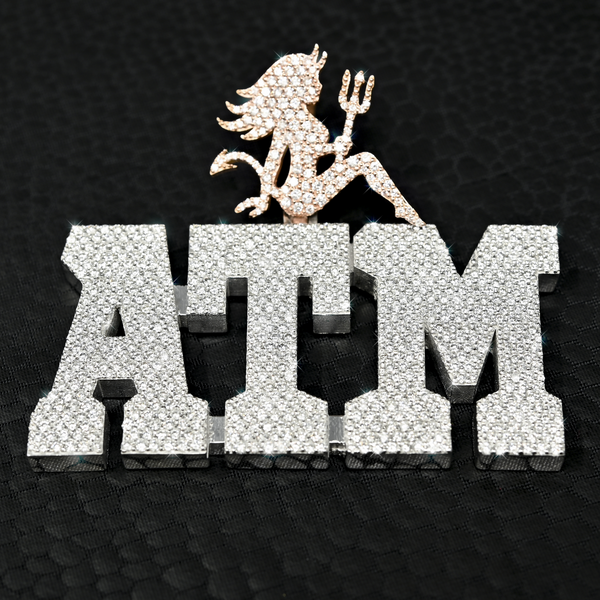 Custom Gold Pendant | ATM Jumbo Diamond Pendant Custom Jewelry | Medusa ...