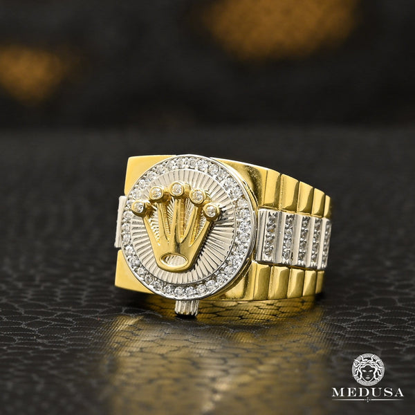 10K Gold Ring | Pyrex H14 Men's Ring | Medusa Jewelry