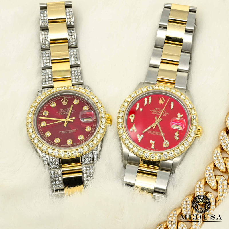 Rolex watch | Rolex Datejust 36mm - Oyster Iced Red Men's Watch ...