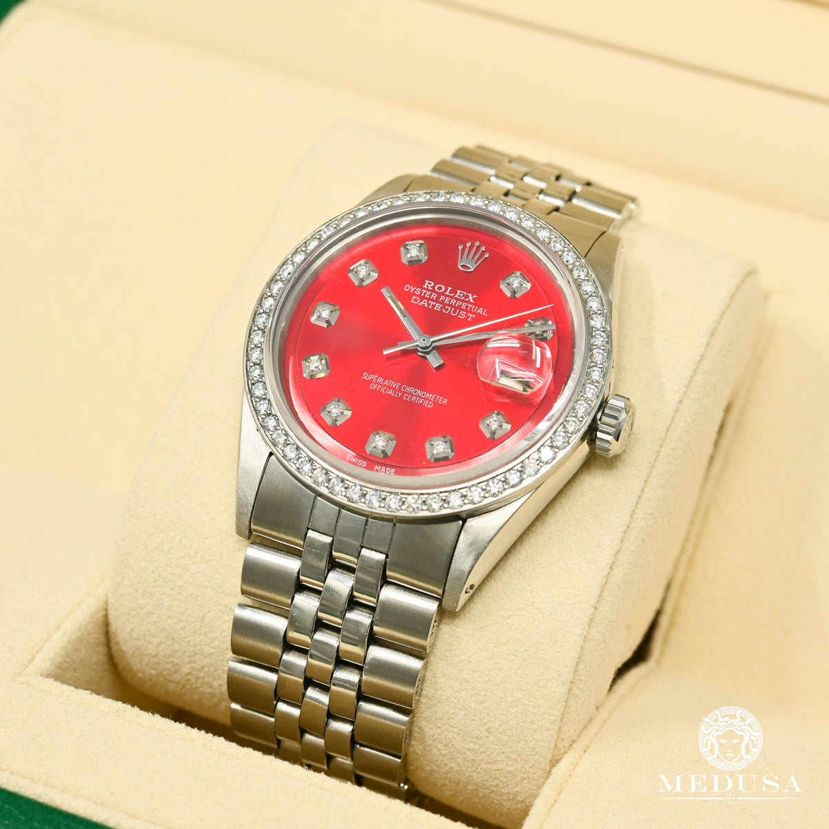 Montre Rolex | Rolex Datejust 36mm - Rouge Classic Iced Montre Homme ...