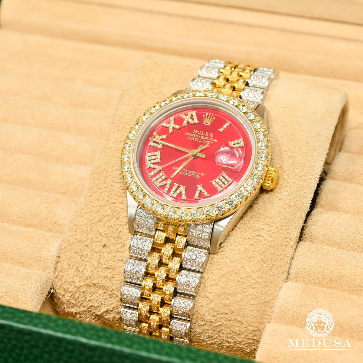 Montre Rolex | Rolex Datejust 36mm - Rouge Jubilee Iced Montre Homme ...