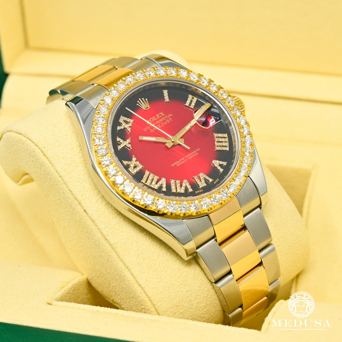 Montre Rolex | Rolex Datejust 41mm - Oyster Romain Rouge Montre Homme ...