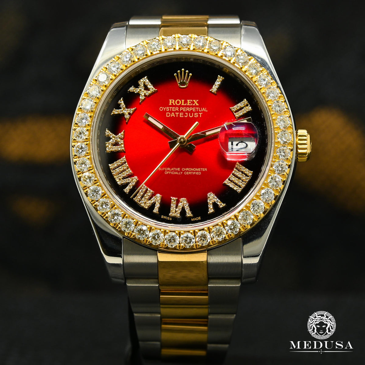 Montre Rolex | Rolex Datejust 41mm - Oyster Romain Rouge Montre Homme ...