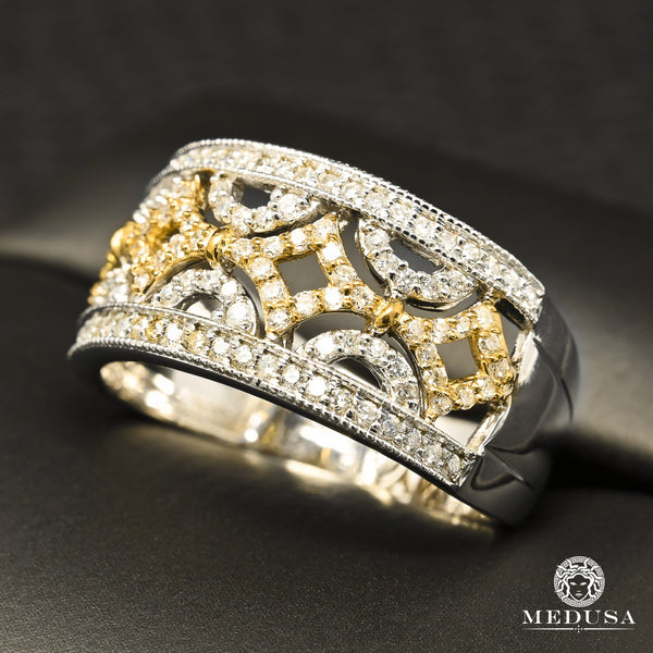 10K Gold Diamond Ring | Spiral D3 - Women's Diamond Ring | Medusa Jewelry