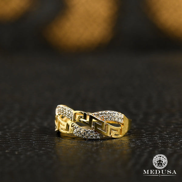 10K Gold Ring | Spiral F10 Women's Ring | Medusa Jewelry