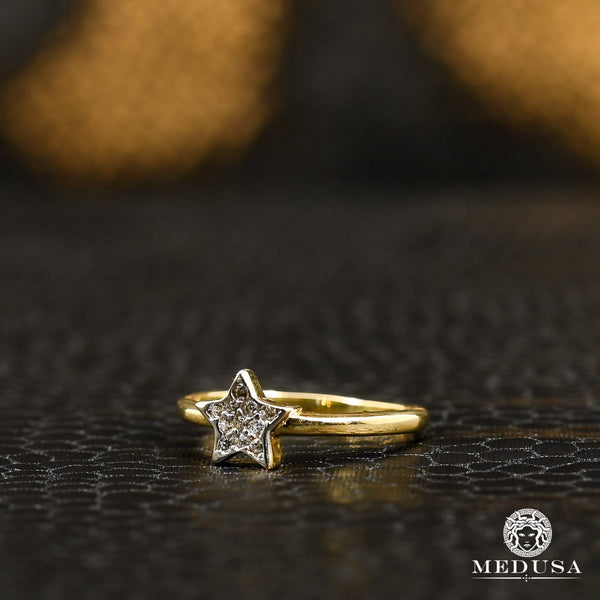 10K Gold Ring | Star F1 Women's Ring | Medusa Jewelry